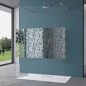 design sprchová zástěna WALK-IN BREMEN 2 - CHROM Double 100-160cm