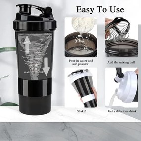 Flamenco Mystique Twist Off sportovní šejkr 500ML s sítkem na proteinové nápoje BD55CZ