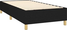 Box spring postel s matrací černá 100 x 200 cm textil 3128743
