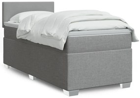 Box spring postel s matrací světle šedá 80 x 200 cm textil 3285708