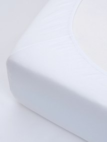 MK Lůžkoviny Jersey prostěradlo s elastanem Deluxe 220 × 200 cm – bílé