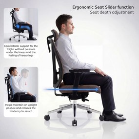 Ergonomická kancelářská židle hnědá VECTOR