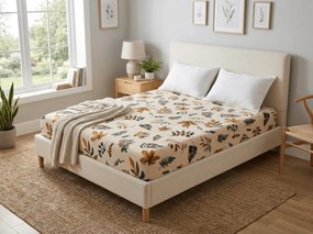 Prostěradlo mikroplyš AUTUMNA 200x200 cm krémové