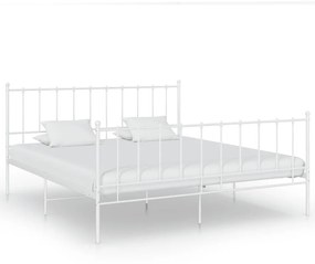 Rám postele bílý kov 160 x 200 cm,  324959 HangarStore.cz