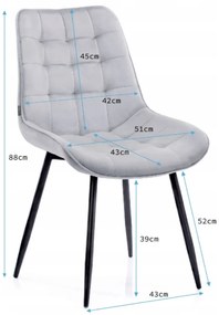Čalouněná židle,53x43x85,více barev Barva: růžová