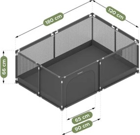 Dětská ohrádka Cozy 22 grafitová