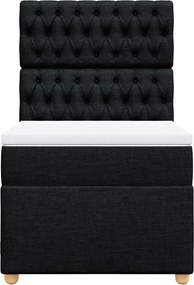 Box spring postel s matrací černá 90x190 cm textil 3293444