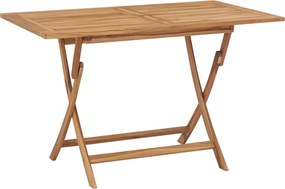 vidaXL Skládací zahradní stůl 120x70x75 cm masivní teakové dřevo [44682] Barva: Hnědá