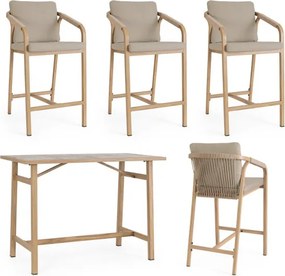 BIZZOTTO Zahradní barový set židlí a stolu KALIMERA hnědý 8051836779006