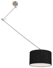 Závěsná lampa ocelová se stínidlem 35 cm nastavitelná černá - Blitz I.