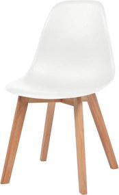 Jídelní židle 6 ks bílé plast 244773