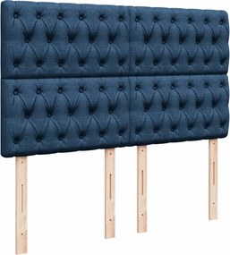 Box spring postel s matrací modrá 160x200 cm textil 3291732