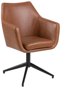 Skórzane krzesło biurowe Brązowe MURENS