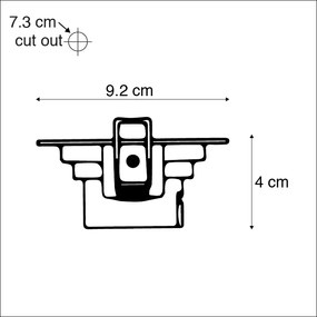 Sada 3 zapuštěných bodových světel černých vč. LED 3-stupňové stmívatelné - Miu
