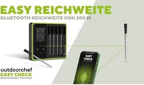 Outdoorchef Bezdrátový teploměr EASY CHECK QUADRO 4 sondy