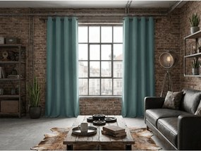 Zatemňovací závěs DREAM VELVET 140x250 cm, modrozelený Zavěšení: Kovové kroužky
