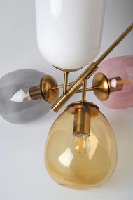 Toolight, Stropní svítidlo ze skla vícebarevné E14 60W APP436-4C, OSW-00565