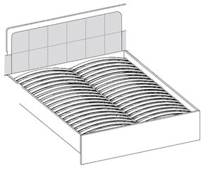 MOLTO c | postel dvoulůžko + rošt | 160x200 cm | artisan/černá