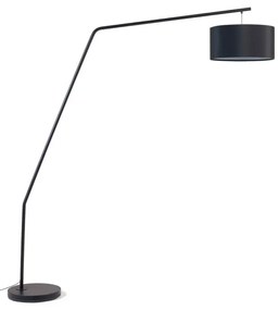 Černá stojací lampa s textilním stínidlem (výška 221,5 cm) Ciana – Kave Home