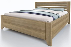 Vlastní výroba Dubová postel Vanda s úložným prostorem
