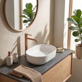 Rea Rivo, vysoká umyvadlová baterie h-280, měděná matná, REA-B9323