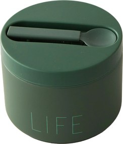 Termobox na svačinu To Go Life s lžičkou malý zelený 2 díly