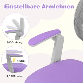 Costway Dětská psací židle s 41-52 cm výškově nastavitelná výška sedáku dětská