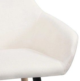 Petromila Jídelní židle 2 ks krémové textil