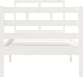 vidaXL Rám postele masivní dřevo 75 x 190 cm Small Single [3101243] Barva: Bílá