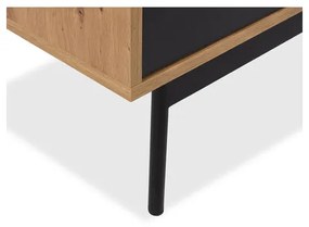TV skříňka/stolek Brulpin 2K1P, Barva dřeva: dub artisan / dub artisan + černá