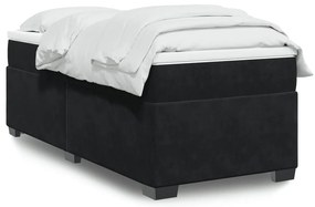 Box spring postel s matrací černá 80 x 200 cm samet 3285247
