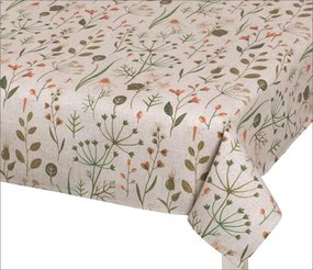 Bellatex Ubrus DITA 70x70 cm Větvička na režné béžová, zelená, oranžová rozměr 140x250 cm