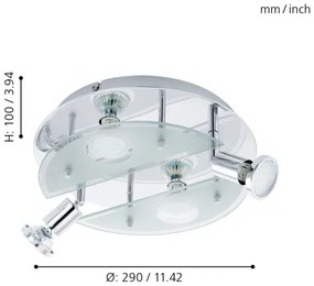 EGLO 93085 - LED Stropní svítidlo CABO 1 4xGU10/3W