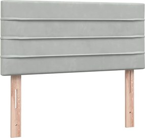 Box Spring Postel s matrací Světle šedá 90x220 cm Samet 3316335