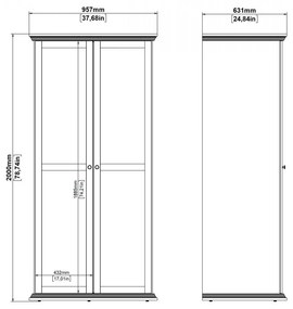 Tvilum Šatní skříň Norby 334 bílá