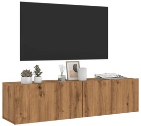 Nástěnná TV skříňka dub artisan 120x30x30 cm kompozitní dřevo