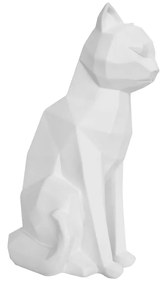 Matně bílá soška PT LIVING Origami Cat, výška 29,5 cm