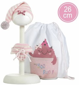 Llorens m26-314 obleček pro panenku miminko new born velikosti 26 cm s doplňky