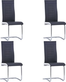 vidaXL Konzolové jídelní židle 4 ks umělá kůže [281726] Barva: Černá