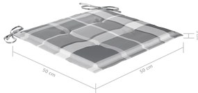 vidaXL Marketos Zahradní jídelní židle s poduškami 3 ks masivní akáciové dřevo