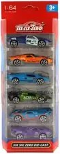 TEDDIES Auto sportovní 6 ks 8 cm / Hračka / Kov/plast / Volný chod / o
