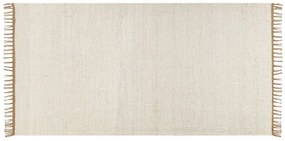 Jutový koberec 80 x 150 cm světle béžový LUNIA Beliani