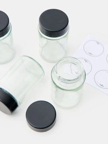Sinsay - Sada nádob na koření se štítky 4 pack - clear