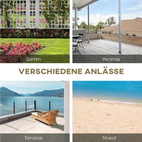Zahradní lavice Outsunny dřevo odolné proti povětrnostním vlivům 98 x 50 x 39,5 cm rustikální lavice pro zahradní nábytek v přírodní barvě | Aosom.de
