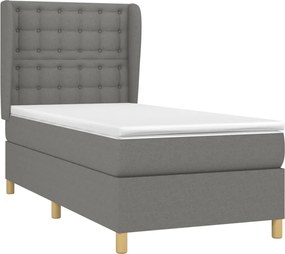 vidaXL Box spring postel s matrací 80 x 200 cm textil [3128798] Barva: tmavě hnědá