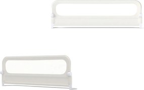Costway Sada 2 zábran k dětské posteli 198/178 cm, bílá