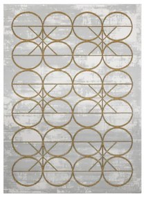 koberec EMERALD výhradní 1010 glamour, stylový kruhovýy krém / zlato velikost 120x170 cm | krásné koberce cz