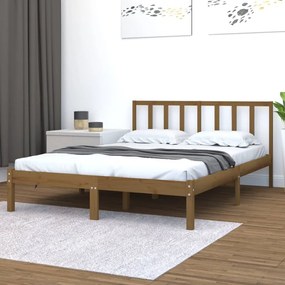Rám postele medově hnědý masivní borovice 120 x 200 cm,  3105069