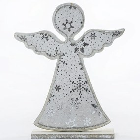 Florasystém Figurka dřevěného anděla se stříbrem - 20x16x4cm