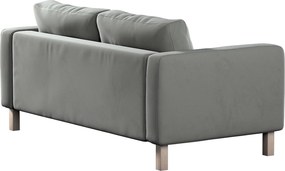 Potah na pohovku IKEA  Karlstad 2-místná, nerozkládací, krátký barva šedá látka lesklé, sametová